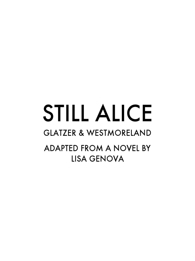Still Alice Screenplay | PDF | Alzheimer's Disease | Wellness