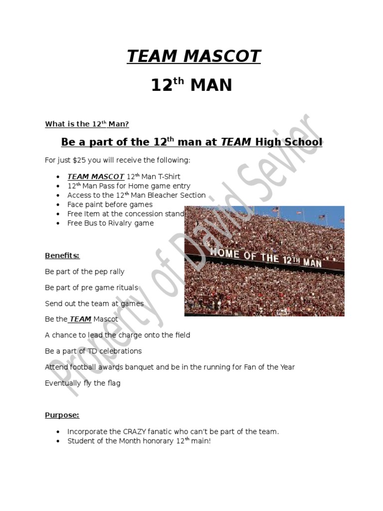 Join the 12th Man at TEAM High School | PDF