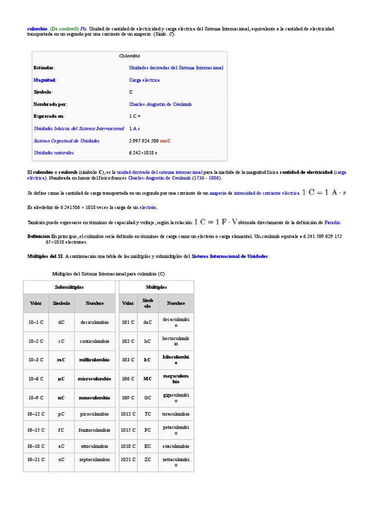 Culombio y Carga Electrica | PDF | Electricidad | Electromagnetismo