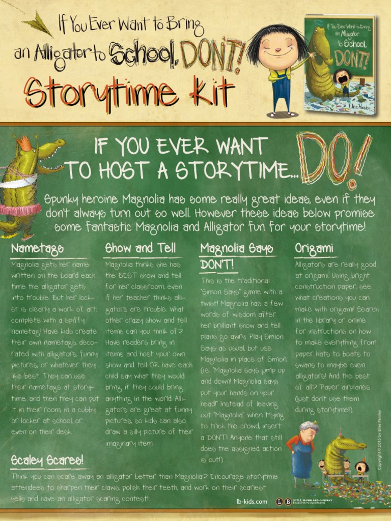 "If You Ever Want To Bring An Alligator To School, Don't!" STORY TIME ...