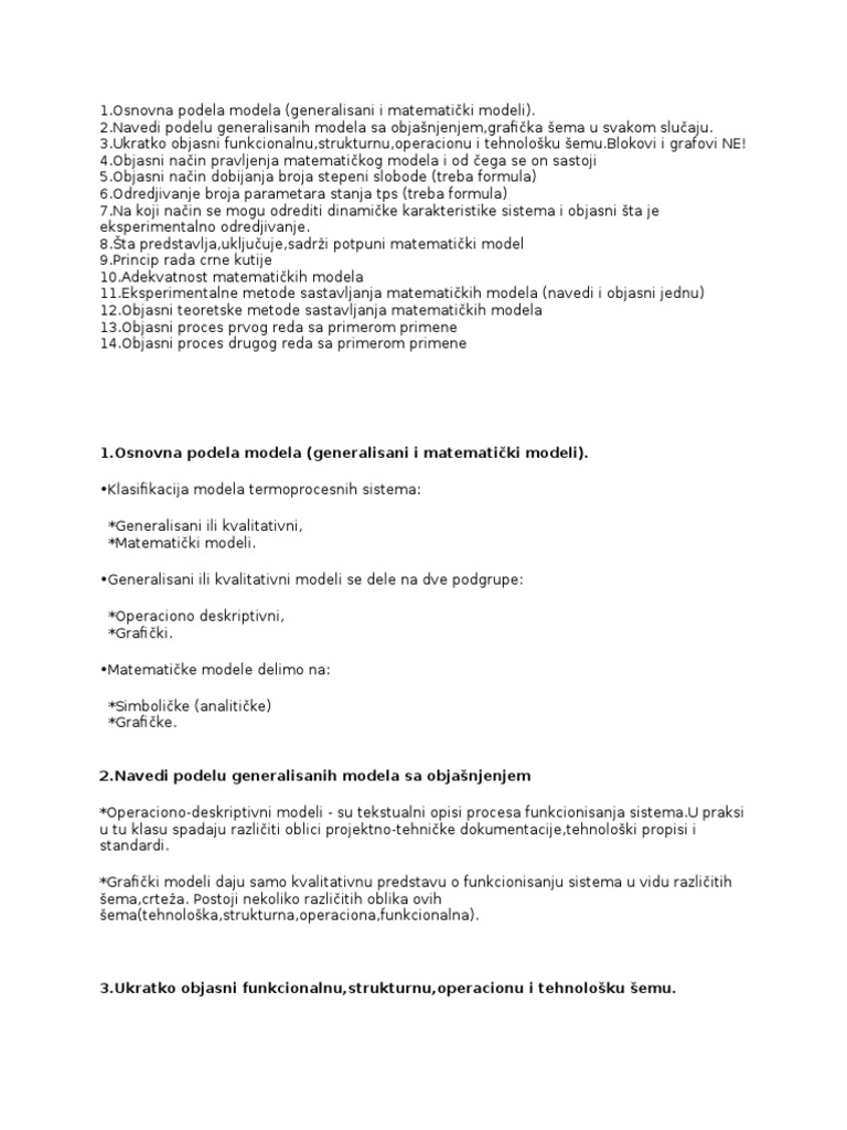 Modelovanje I Simulacija | PDF