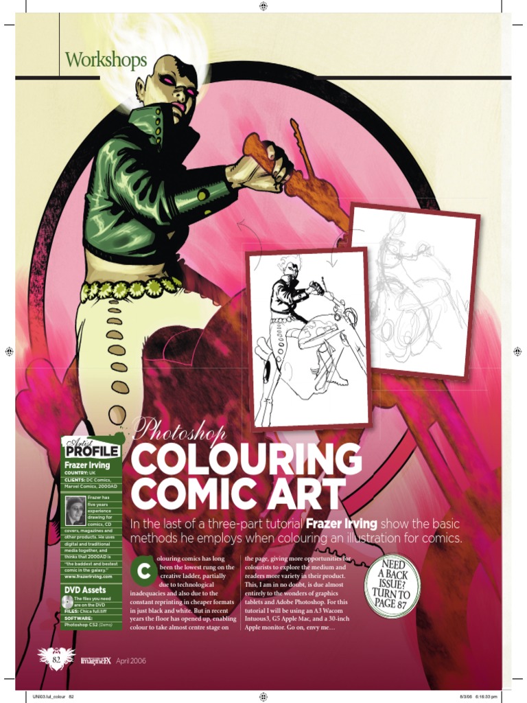 Colouring Comic Art Tutorial Pdf Adobe Photoshop Comic Book