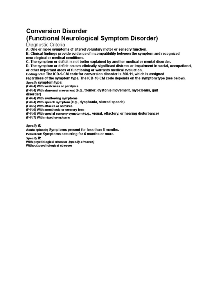 Conversion Disorder | PDF | Self-Improvement | Science & Mathematics