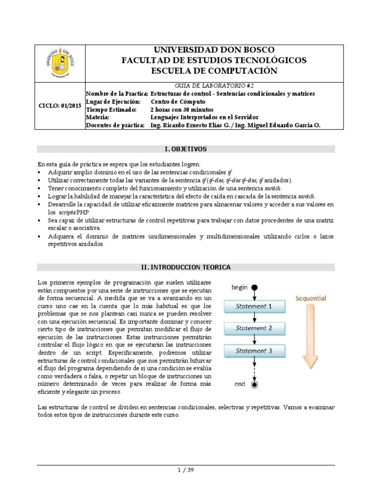 Introducción a las estructuras de control condicionales y el uso de ...
