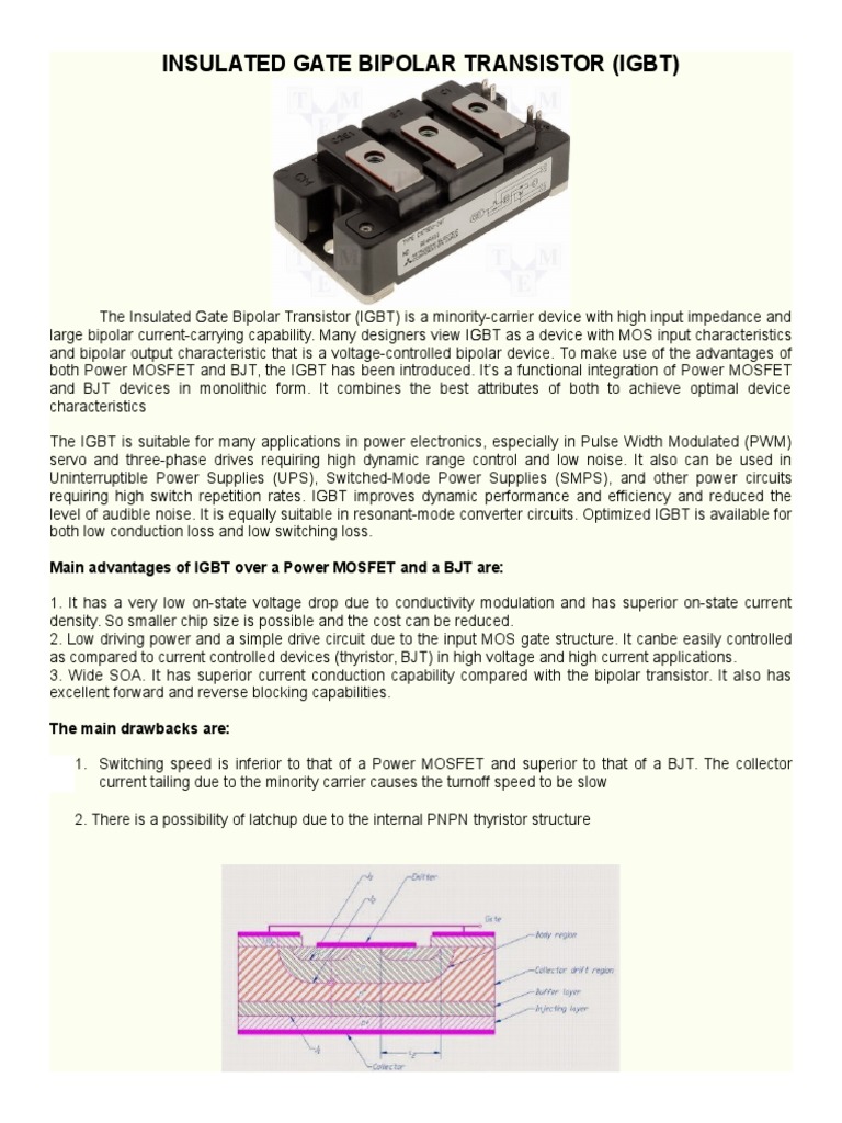 Insulated Gate Bipolar Transistor | PDF | Bipolar Junction Transistor ...