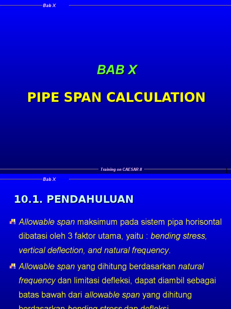 Pipe Span Calculation | PDF