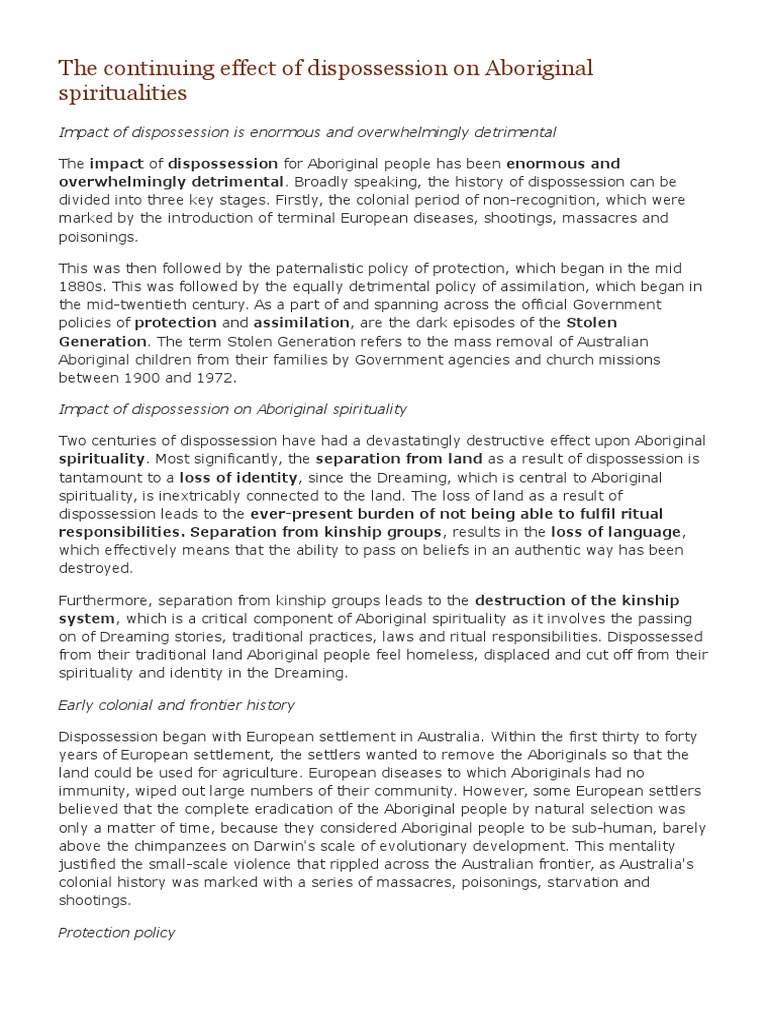 Dispossession HSC | Download Free PDF | Indigenous Australians ...