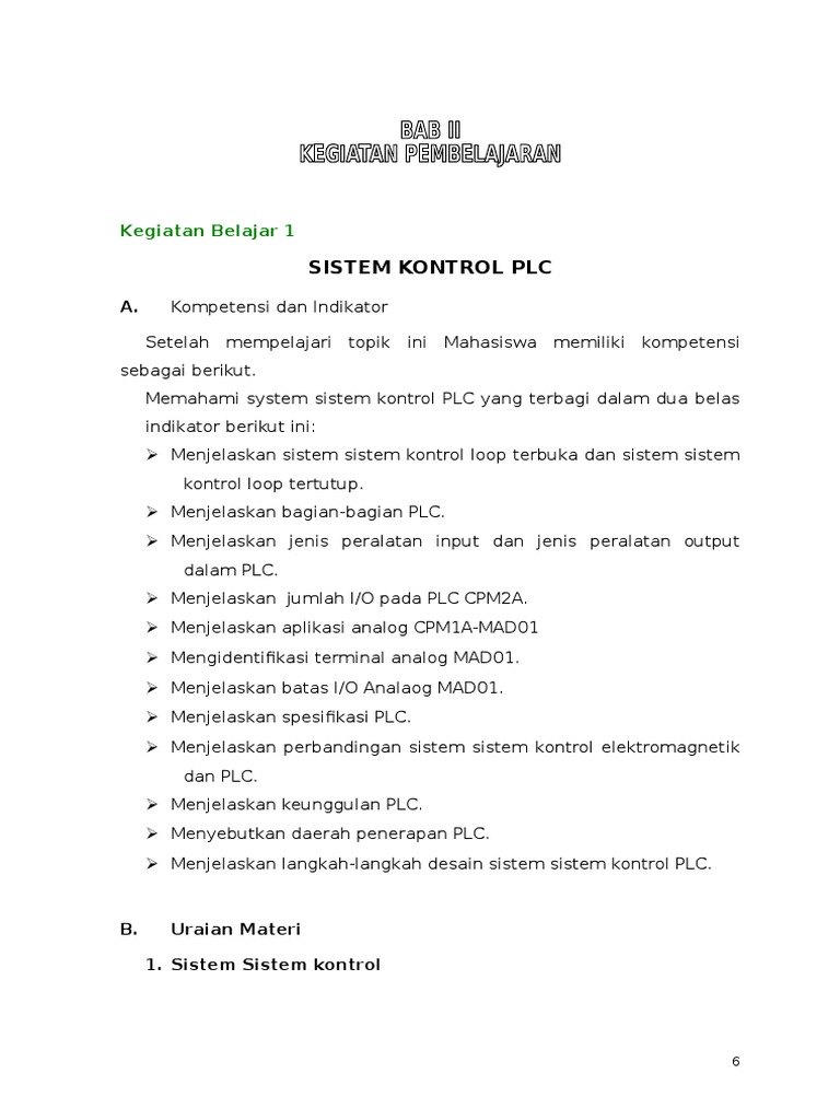 Pendidikan Teknik Elektro - Modul PLC (Programmable Logic Controller) | PDF | Komputer