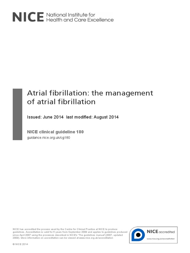Atrial Fibrillation: The Management of Atrial Fibrillation: Issued ...