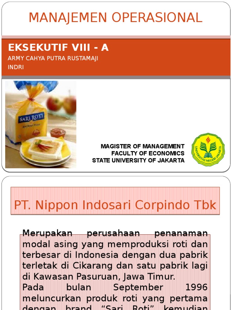 Manajemen Operasi Sari Roti | PDF