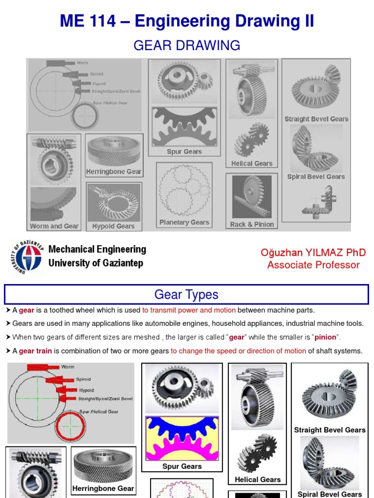 Gear Drawing PDF | PDF | Teaching Methods & Materials | Science ...