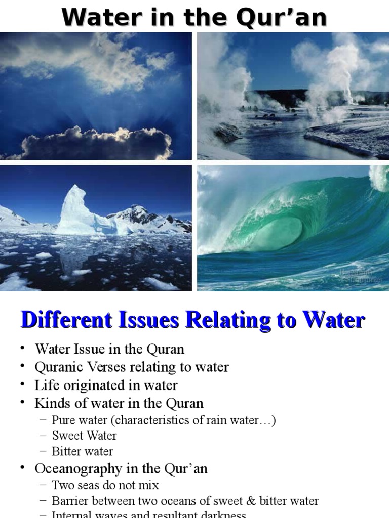 Water's Significance in the Qur'an | PDF | Properties Of Water ...