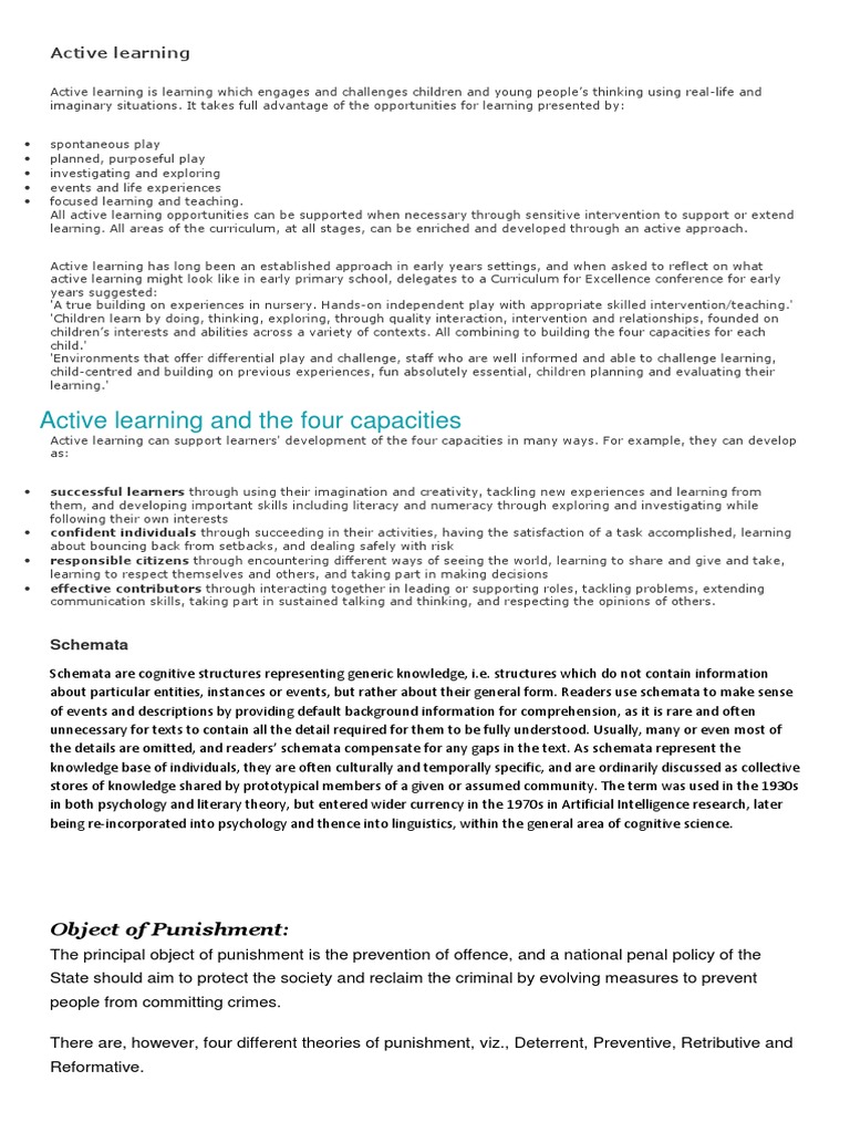 Active Learning | PDF | Learning | Psychological Concepts
