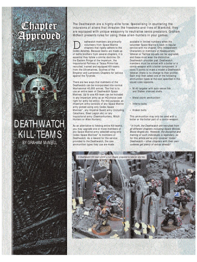 40K - Chapter Approved - Deathwatch Kill Teams | PDF | Military Science | Military