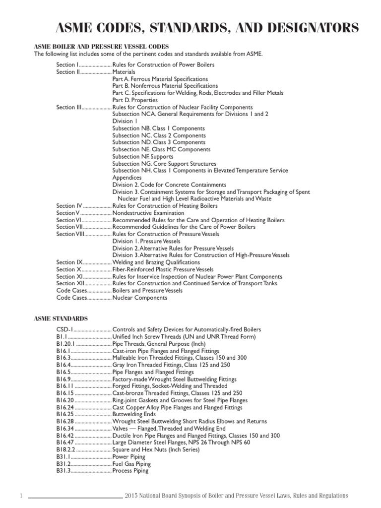 2015 Asme Codes | Pipe (Fluid Conveyance) | Mechanical Engineering