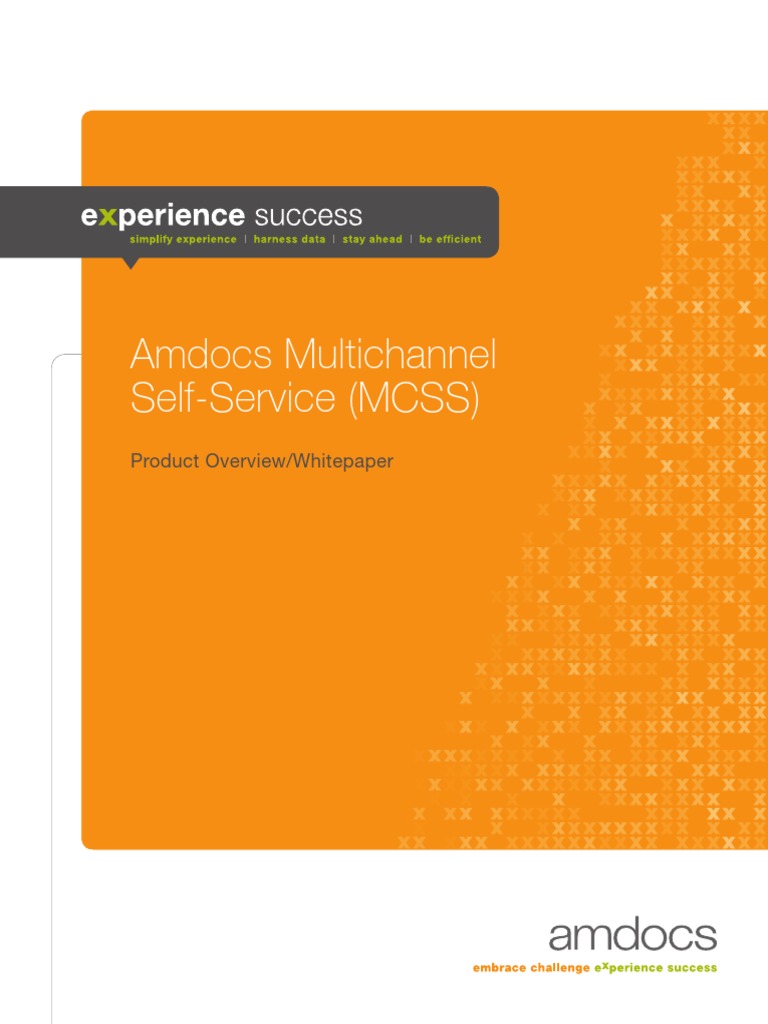 Amdocs Multichannel Self Service Whitepaper | PDF | Usability | Credit Card