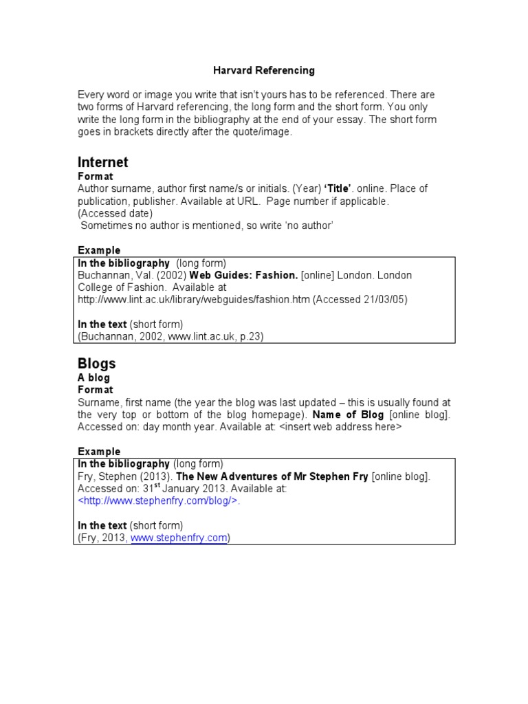 Harvard Guide | PDF | Twitter | Blog