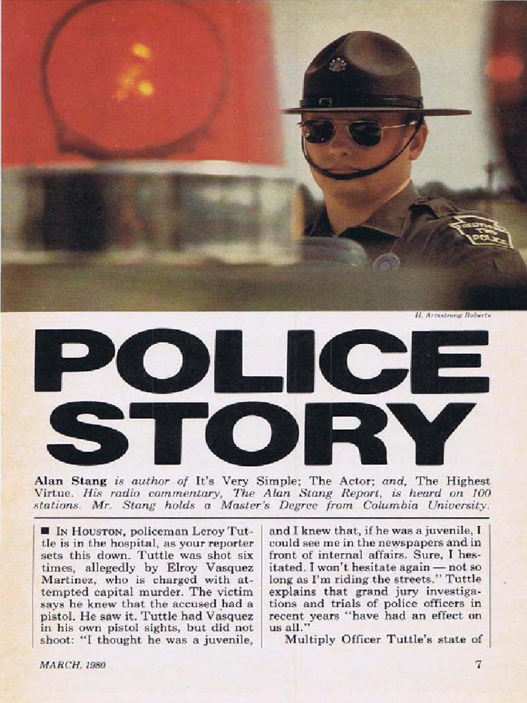 Police Story by Alan Stang American Opinion March 1980 | PDF | Police ...