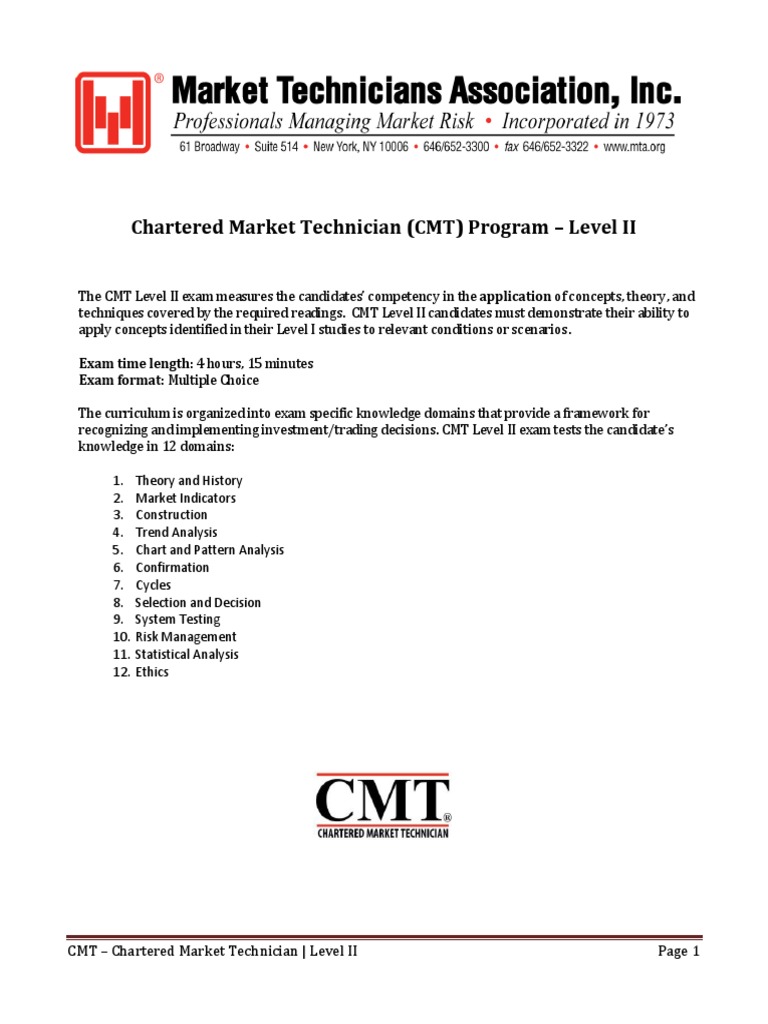 CMT Level2 Reading | PDF | Market Trend | Risk