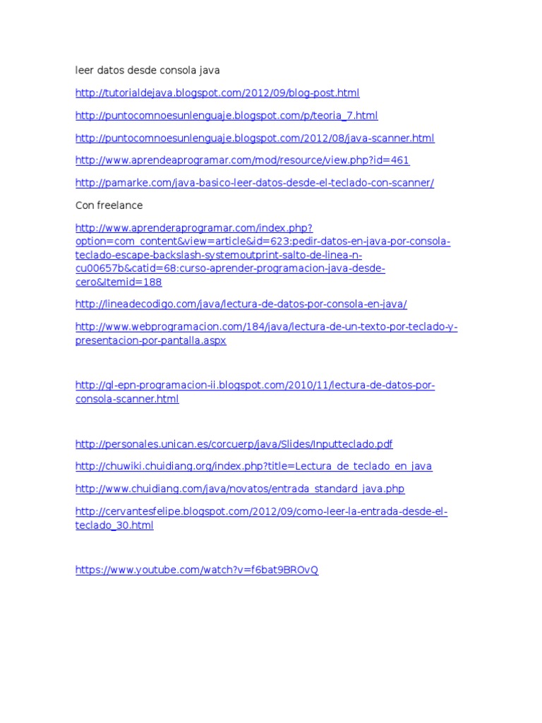 Leer Desde Teclado Java | PDF | Informática | Tecnología