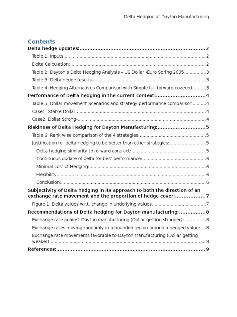 Delta Hedging Strategy Analysis | PDF | Greeks (Finance) | Hedge (Finance)