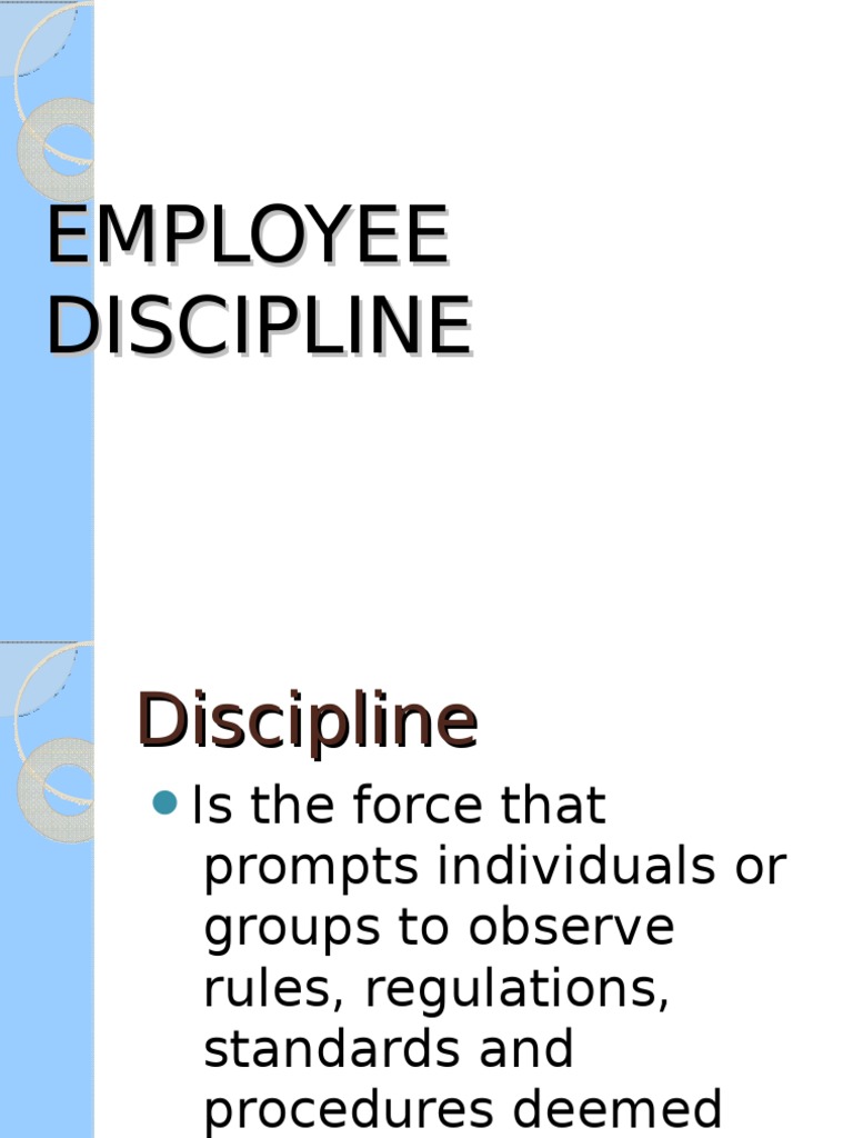 Employee Discipline | Employment | Leadership