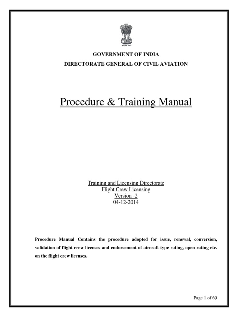 Procedures and Training Manual | Download Free PDF | Flight Instructor ...