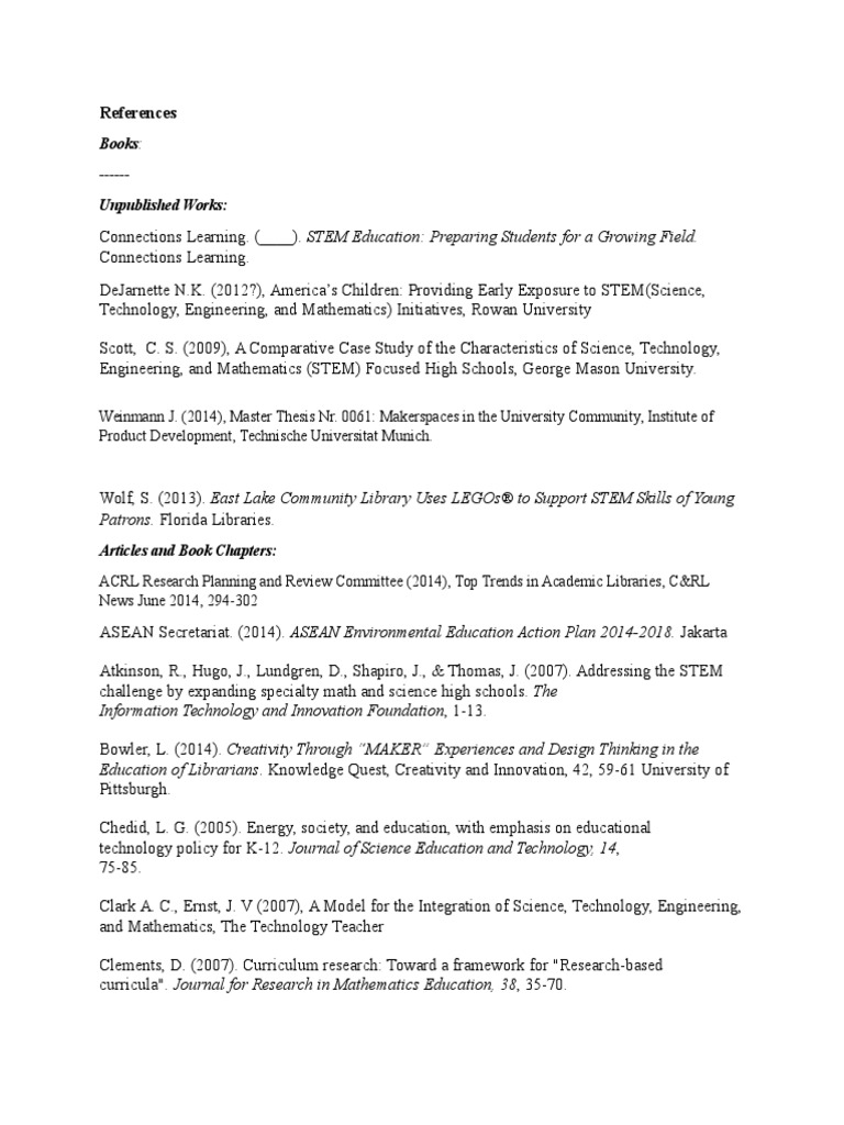 Bibliography APA | PDF | Science, Technology, Engineering, And ...