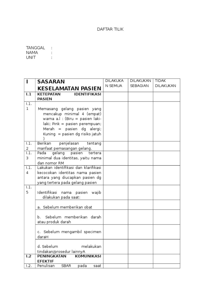 Daftar Tilik | PDF | Pengembangan Diri | Sains & Matematika