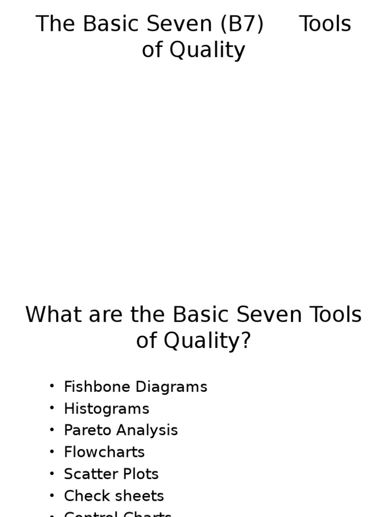 The Basic Seven (B7) Tools of Quality | PDF | Scatter Plot | Histogram