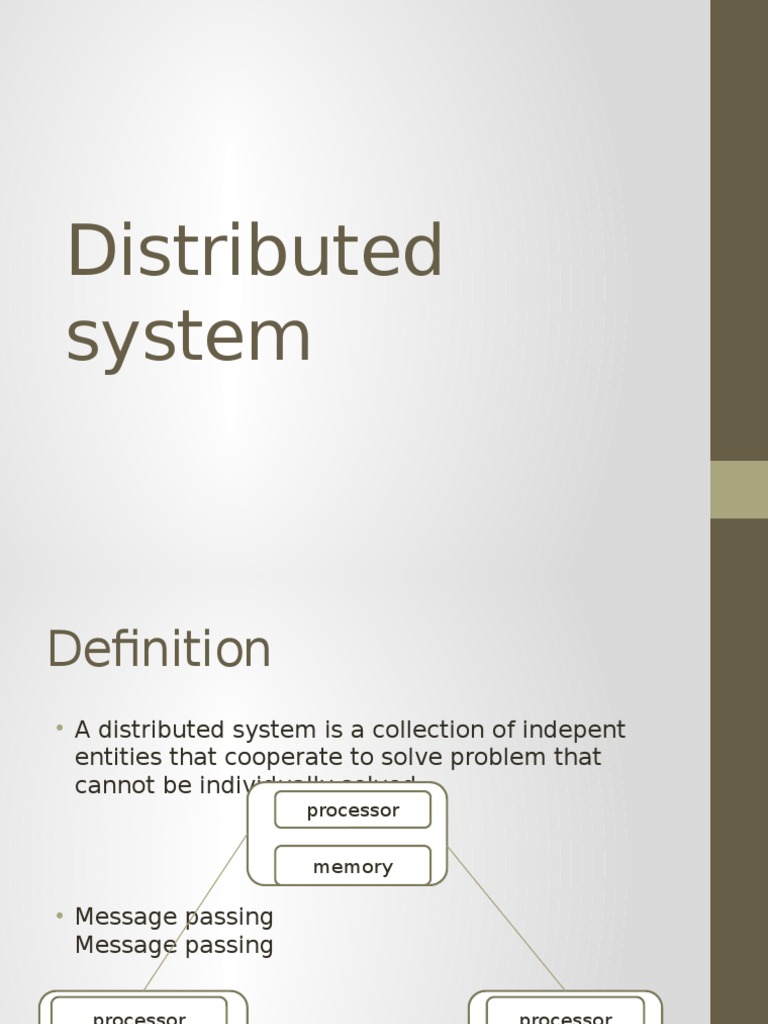 Distributed System | PDF | Message Passing | Parallel Computing