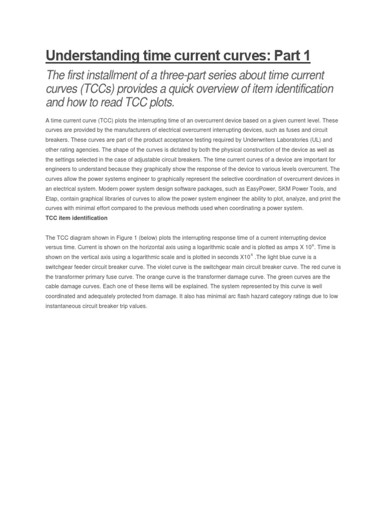 Understanding Time Current Curves | PDF | Fuse (Electrical) | Transformer