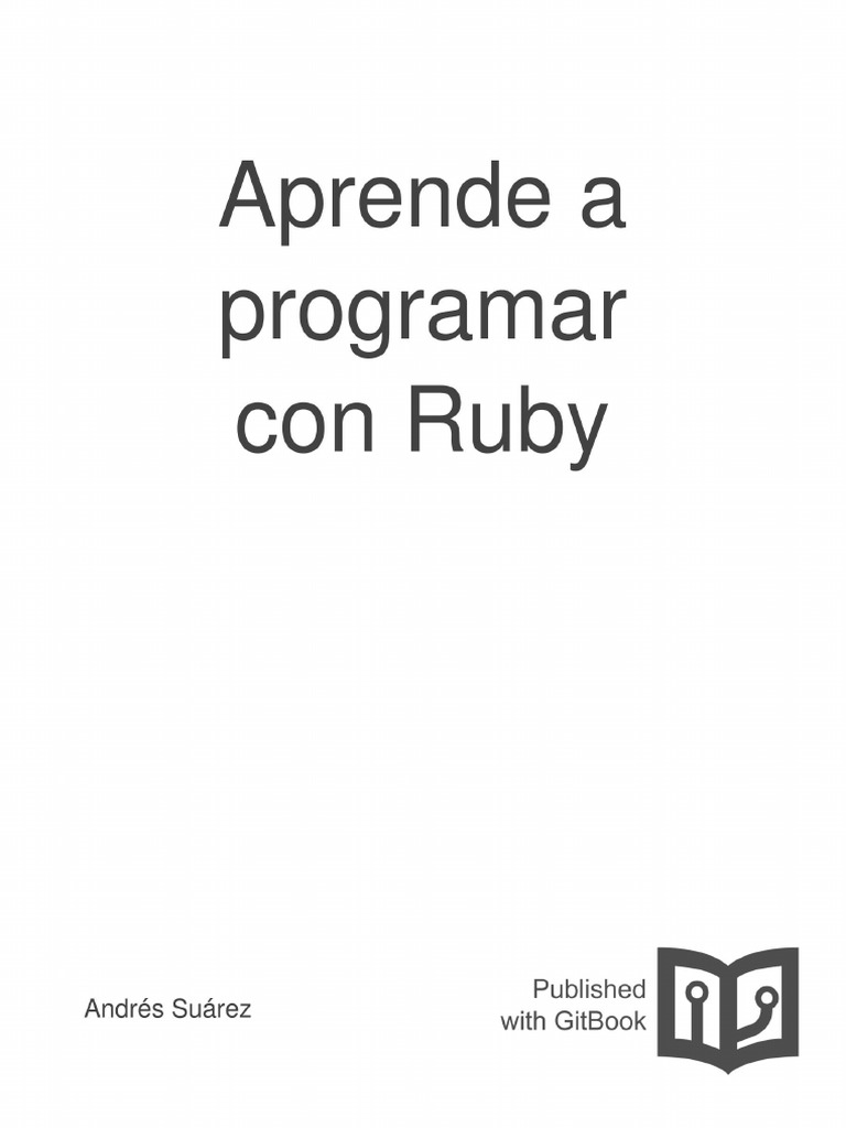 Aprende A Programar Con Ruby | PDF | Ruby (lenguaje de programación) | Comillas