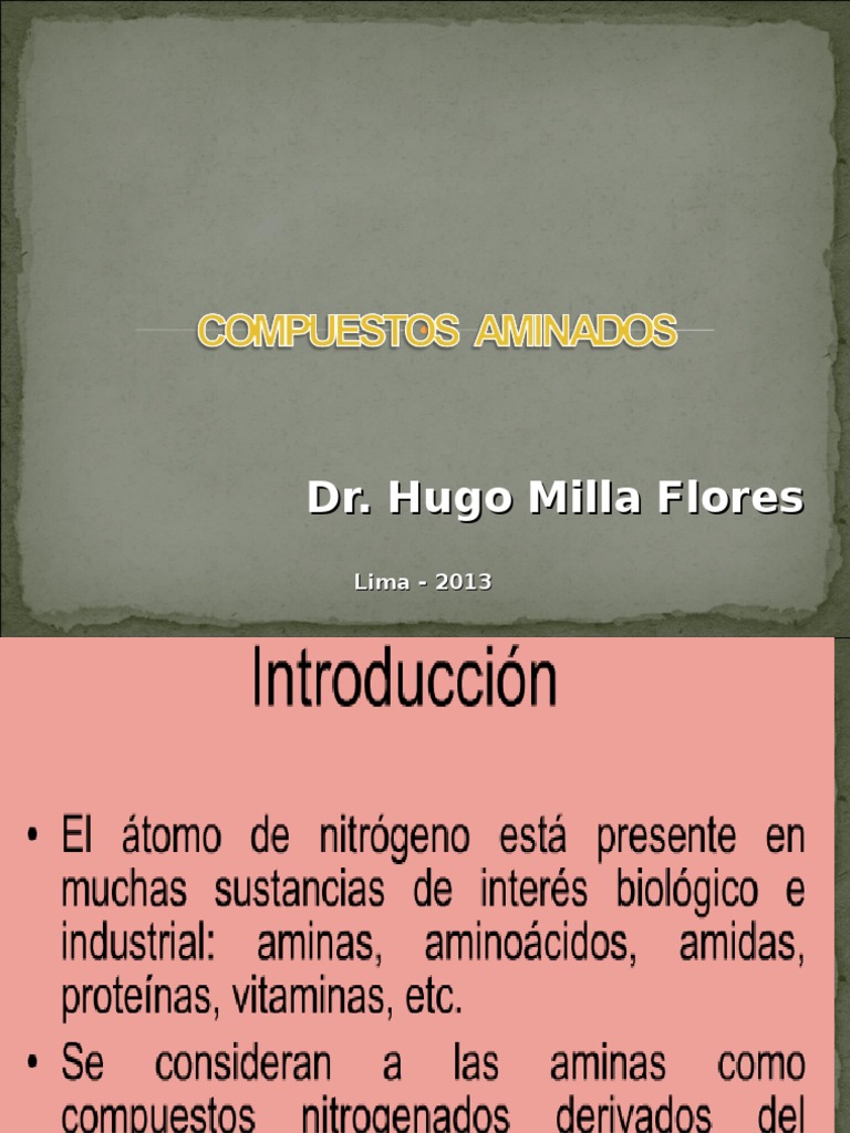 Compuestos Aminados 1 | PDF | Amina | Enlace químico