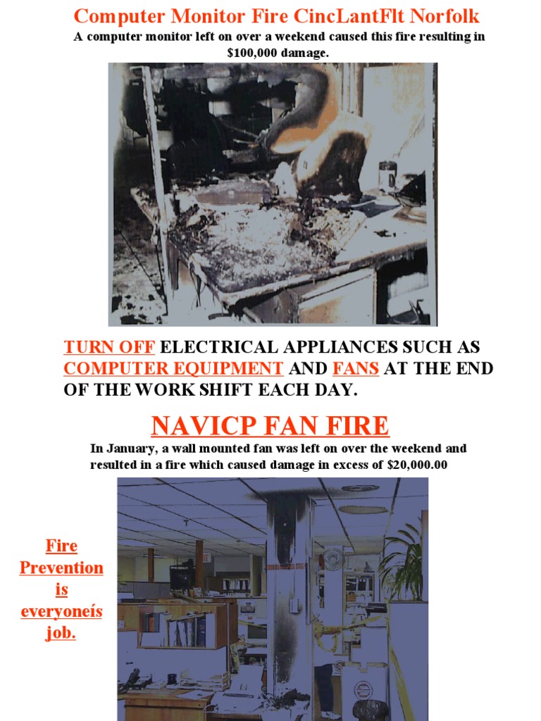 Computer Monitor Fire CincLantFlt Norfolk | PDF