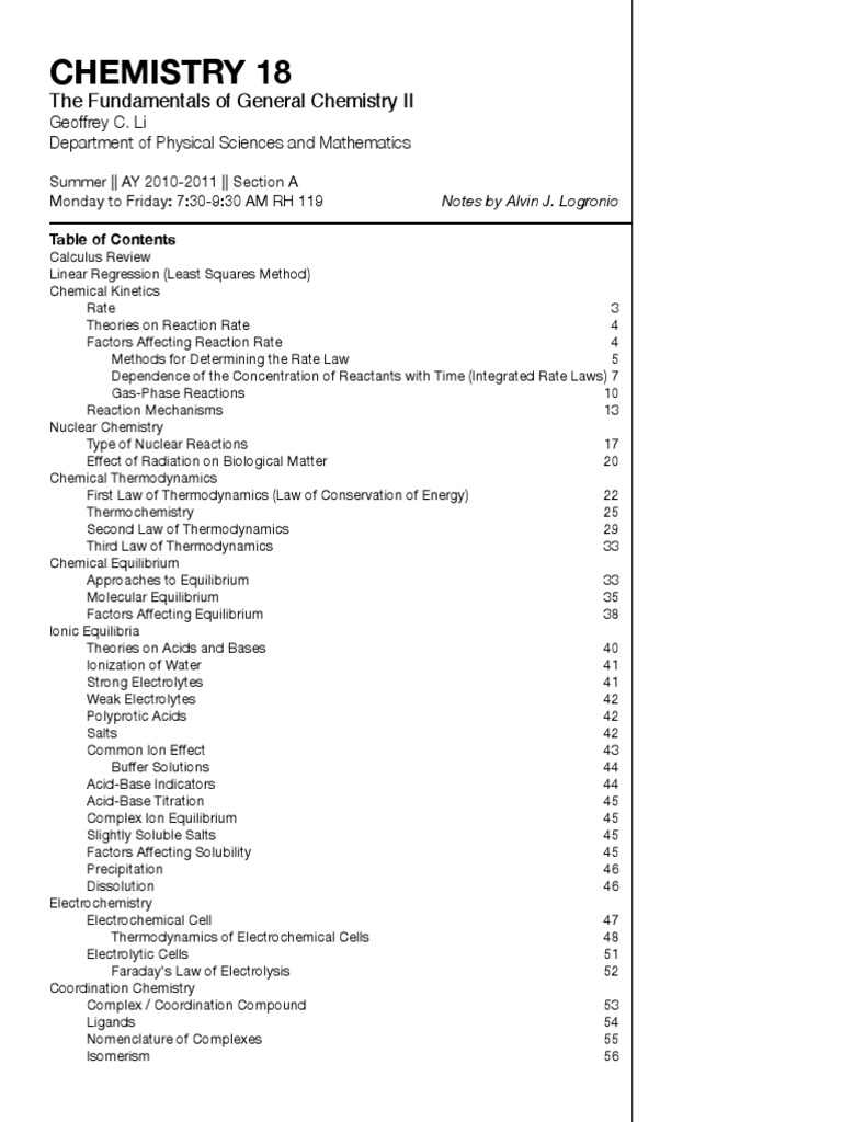 Chemistry 18 Notes | PDF | Nuclear Physics | Radioactive Decay