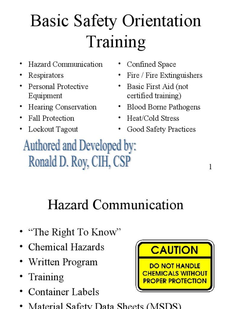 Basic Safety Orientation Training | PDF | Fires | Combustion