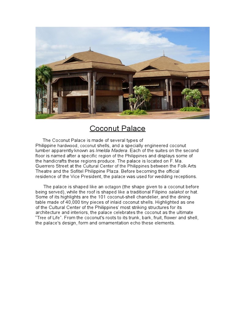 Coconut Palace Architecture Overview | PDF