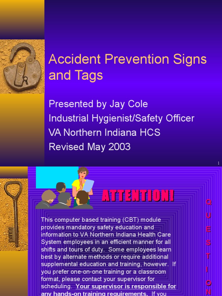 Accident Prevention Signs and Tags Training | PDF | Hazards | Safety