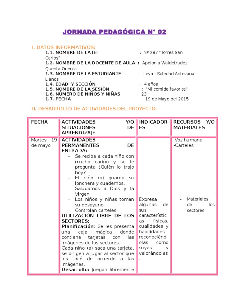 Mi Comida Favorita | PDF | Enseñando | Aprendizaje