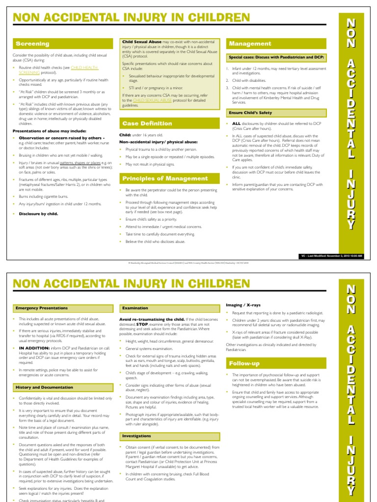 Non Accidental Injury in Children | Child Abuse | Domestic Violence