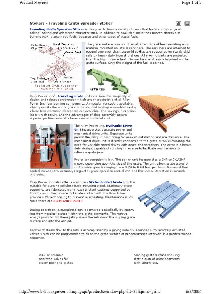 Traveling Grate Spreader Stoker