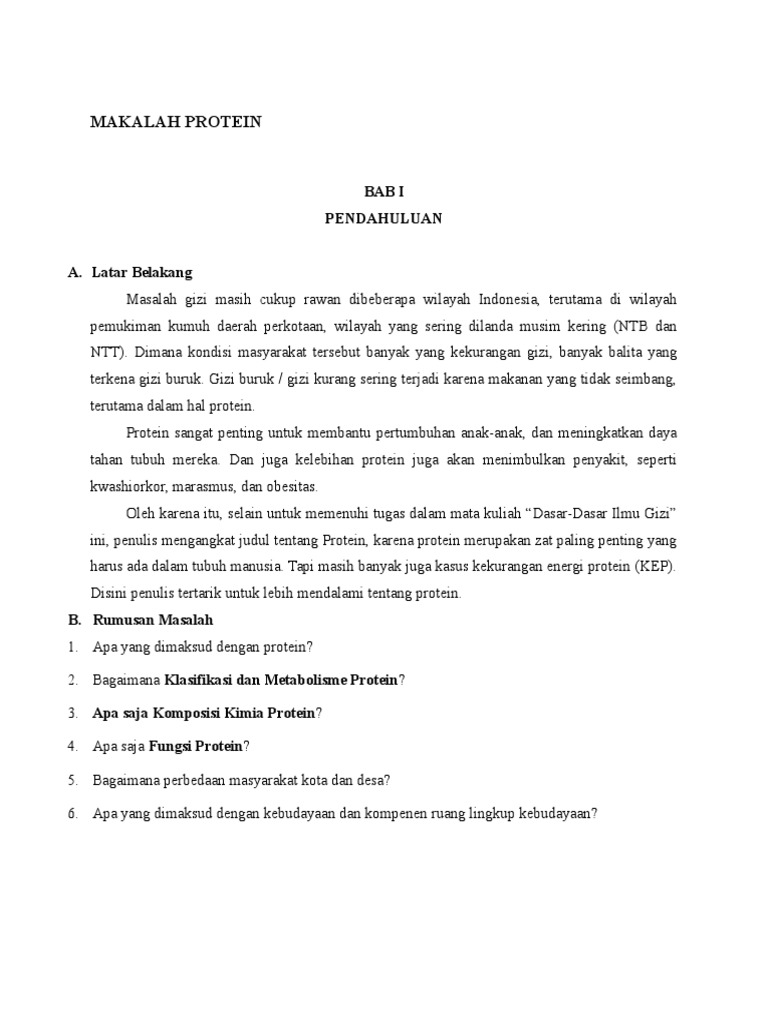 Makalah Protein | PDF | Gaya Hidup