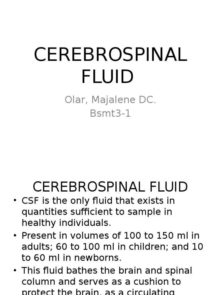 Cerebrospinal Fluid | Cerebrospinal Fluid | White Blood Cell