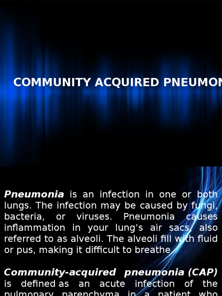 Community Acquired Pneumonia | PDF | Pneumonia | Lung