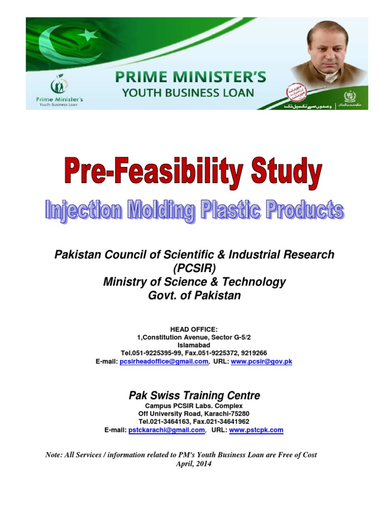 Pre-Feasibility Report On Injection Moulding Machine Products (PCSIR ...