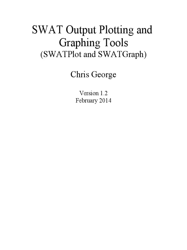 SWATPlot and SWATGraph | PDF | Microsoft Excel | Correlation And Dependence