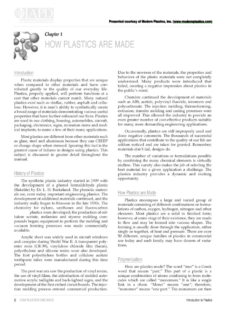 IAPD Plastics Intro1 | PDF | Copolymer | Polymers