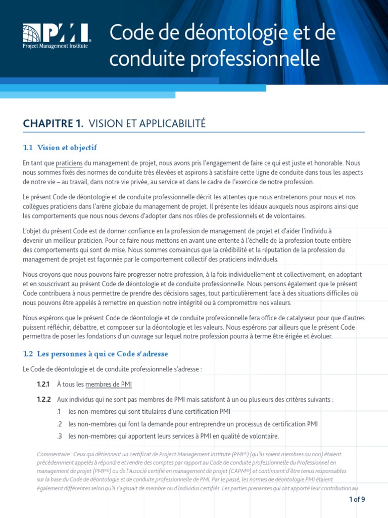 Code de Déontologie | PDF | Conflit d'intérêt | Partie prenante