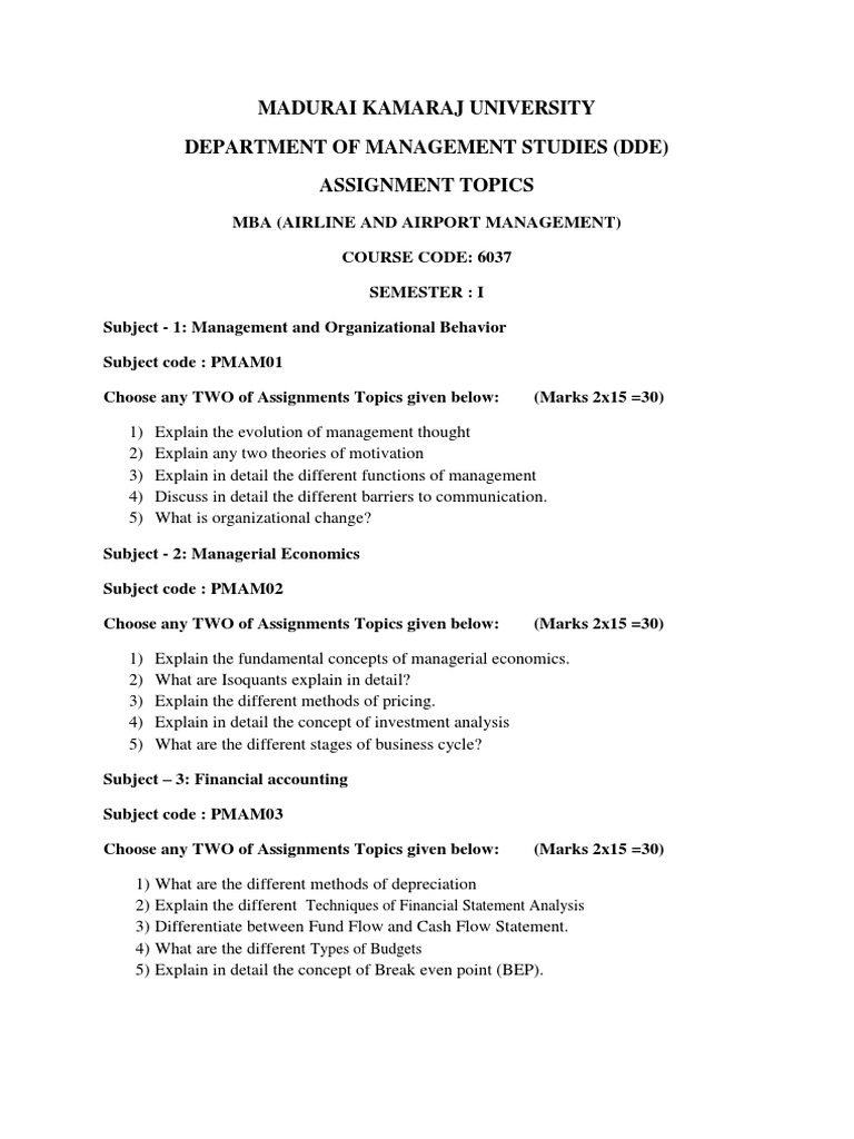 Mba Assignment | PDF | Human Resource Management | Business Economics